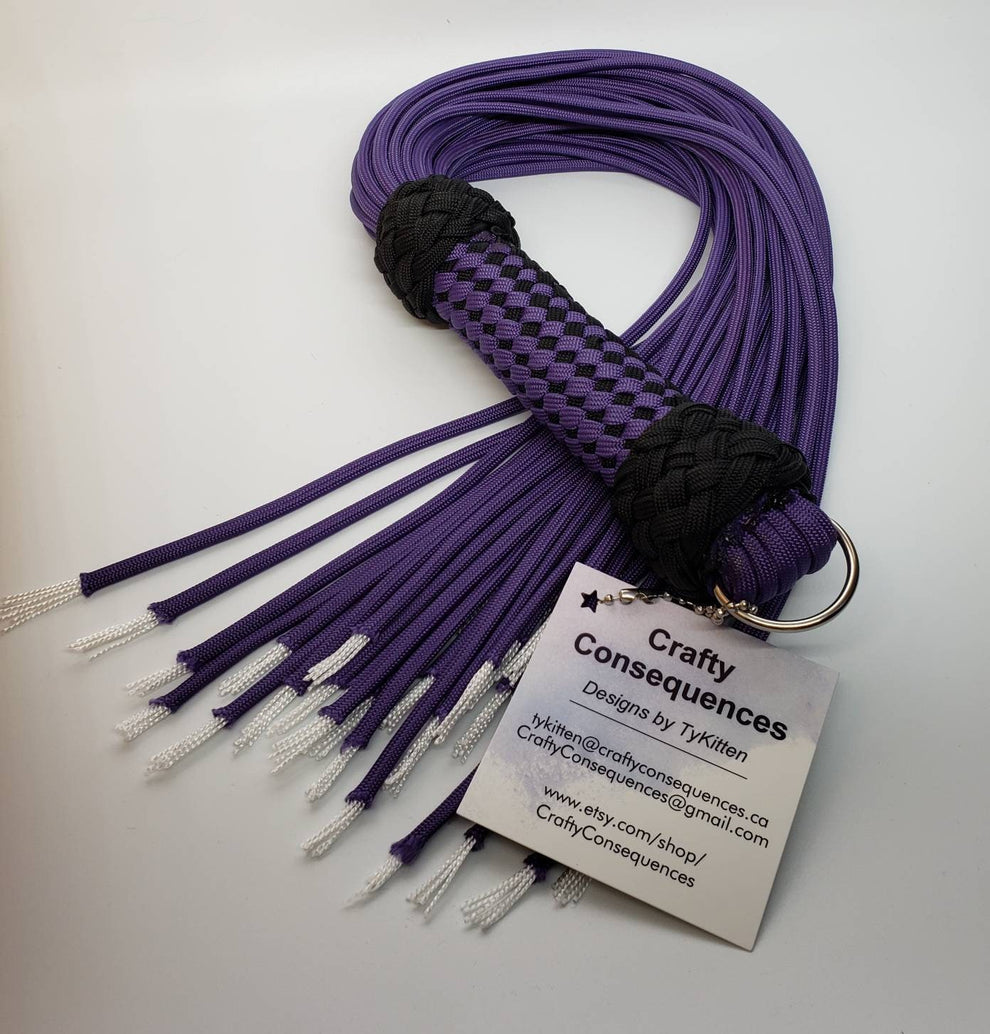 Diamond Plait Paracord Flogger | Handcrafted Impact Toy – Crafty ...
