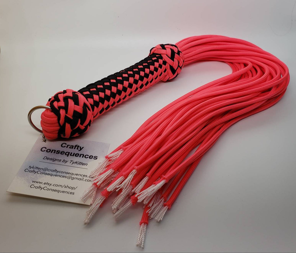 Diamond Plait Paracord Flogger | Handcrafted Impact Toy – Crafty ...