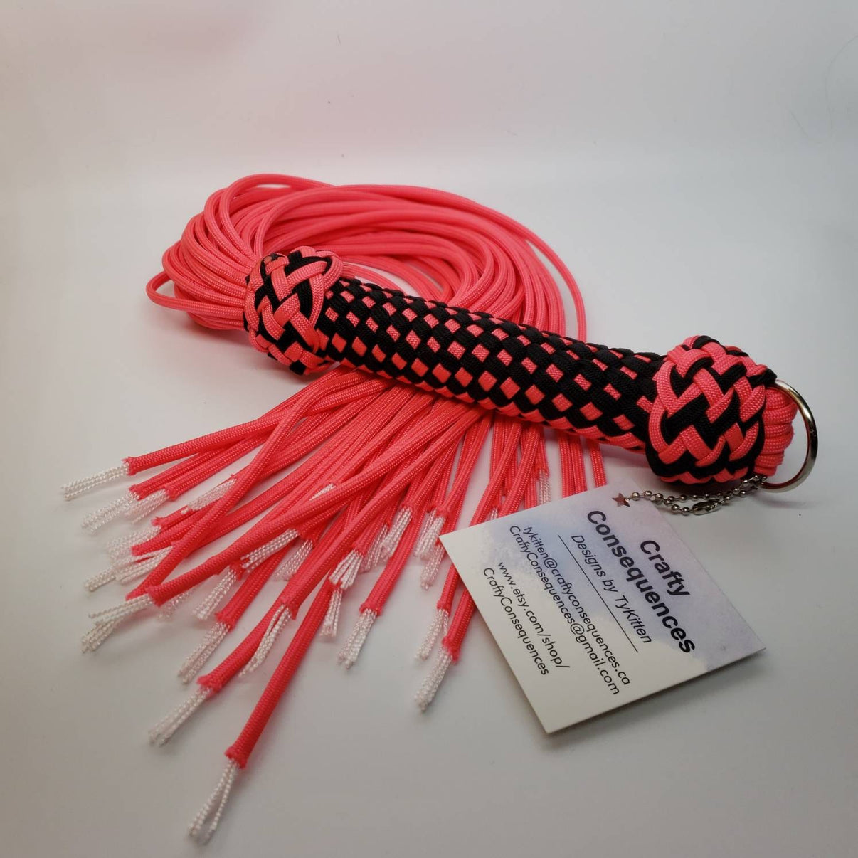 Diamond Plait Paracord Flogger | Handcrafted Impact Toy – Crafty ...